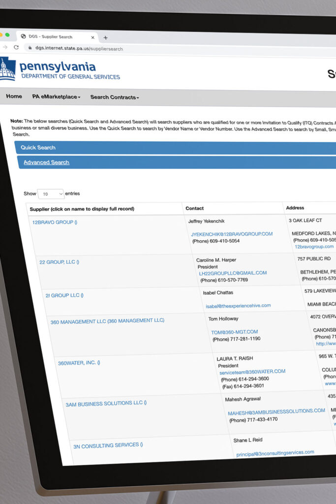 DBE Notification & Reporting Service | PennBid Bid Management